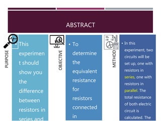 Electrical Resistance in Series and Parallel Circuit | PPTX