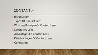 Science Behind Contact Lenses | PPT