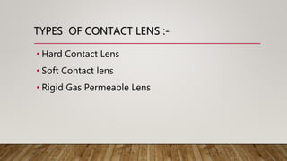 Science Behind Contact Lenses | PPTX