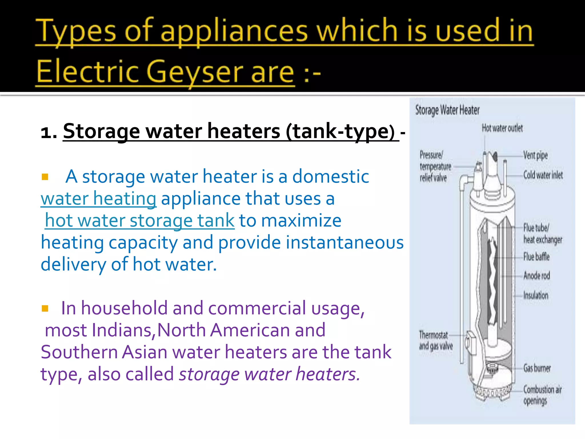 Water Heating in Electric Geyser. | PPTX