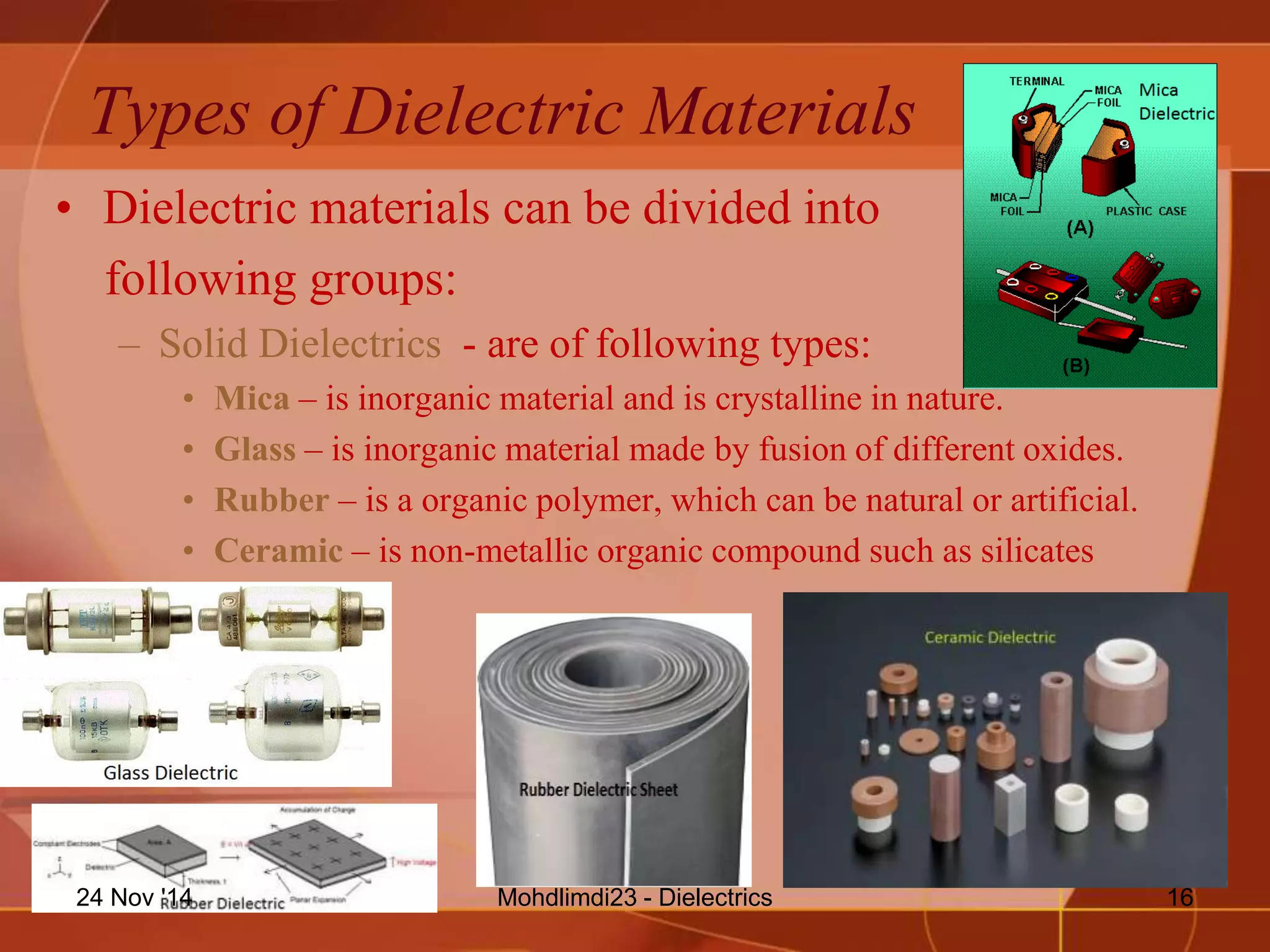 Dielectrics and its applications | PPTX