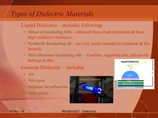 Dielectrics and its applications | PPTX