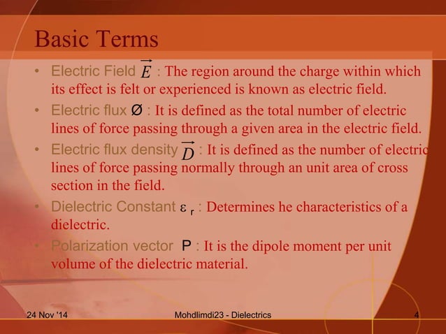 Dielectrics and its applications | PPTX | Chemistry | Science