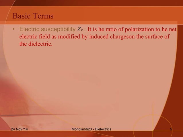 Dielectrics and its applications | PPTX | Chemistry | Science
