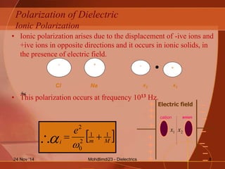 Dielectrics and its applications | PPTX