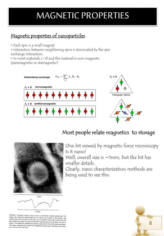 Properties of Nano-materials | PPTX