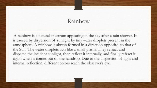 DISPERSION OF WHITE LIGHT THROUGH A GLASS PRISM | PPTX | Physics | Science