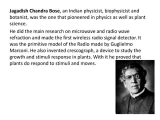 Contribution of Physicists and Chemists in Biology | PPTX