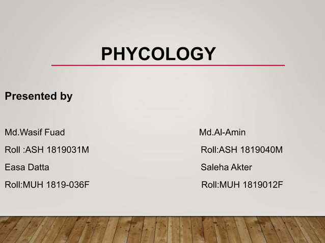 phycology powerpoint presentation | PPT