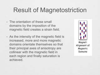 Magnetostriction and application of ultrasonic waves | PPTX