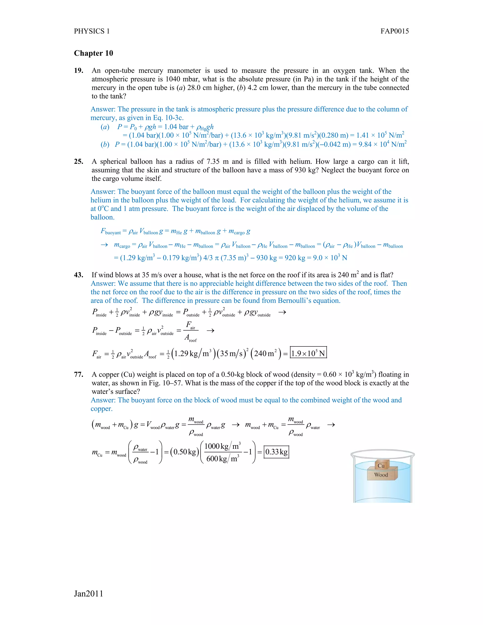 Phy i assign&answers_2011 | PDF