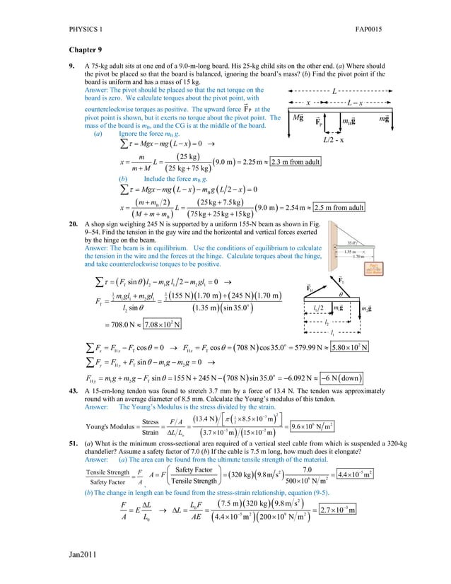 Phy i assign&answers_2011 | PDF | Physics | Science
