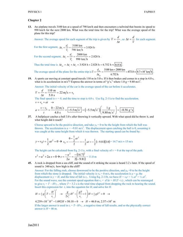 Phy i assign&answers_2011 | PDF | Physics | Science