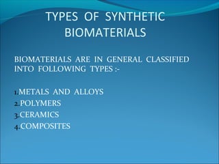 Phyics - introduction of biomaterials | PPT