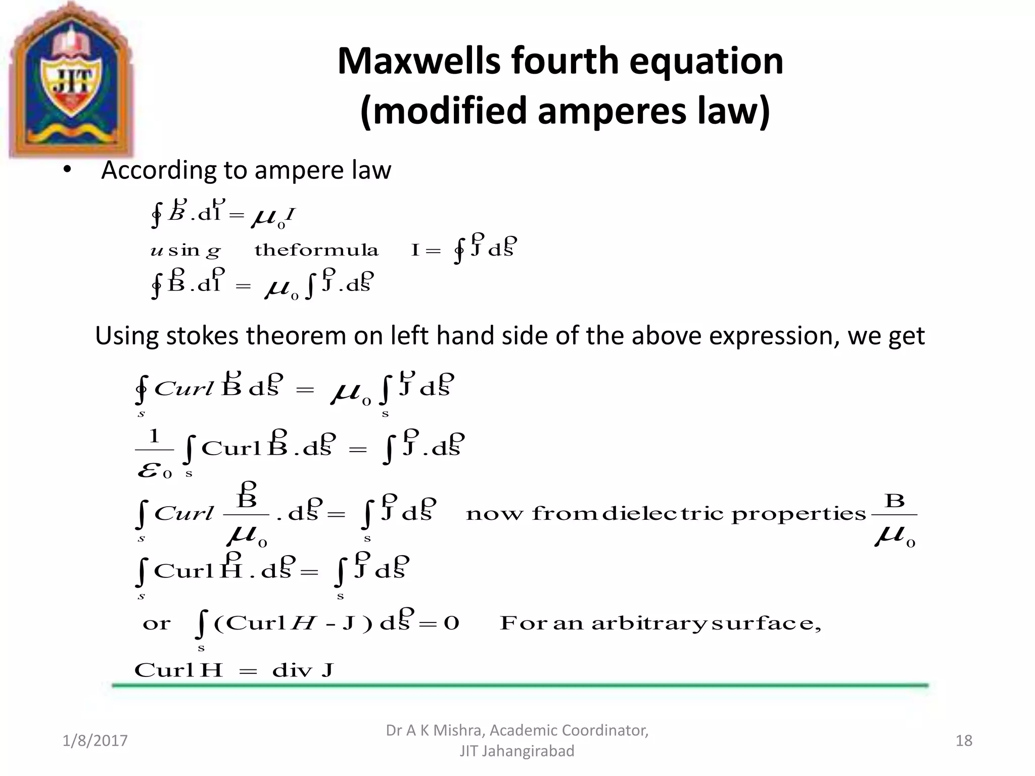 Maxwells equation and Electromagnetic Waves | PDF