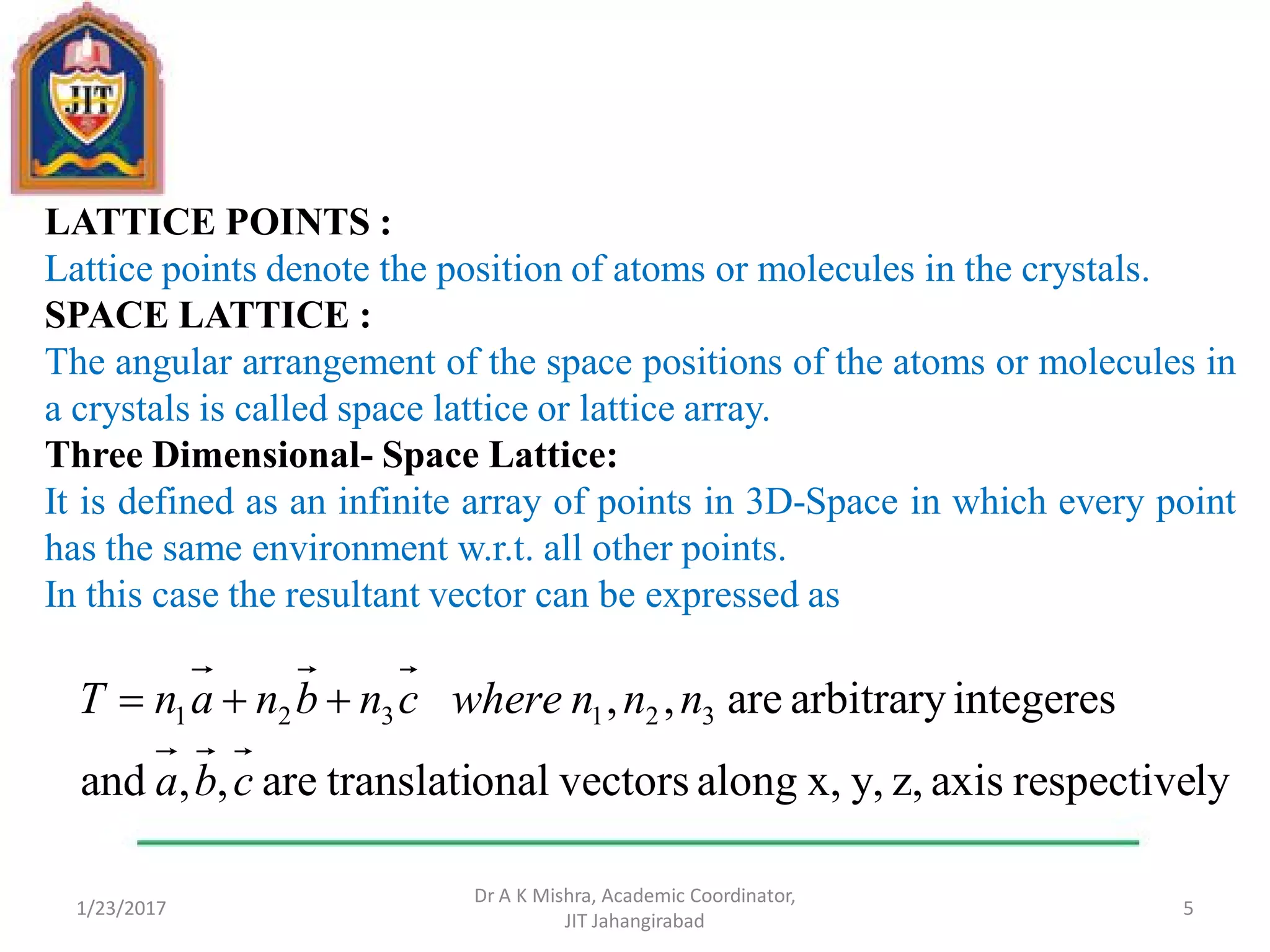 CRYSTAL STRUCTURE AND X – RAYS DIFFRACTION | PPT