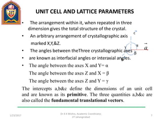 CRYSTAL STRUCTURE AND X – RAYS DIFFRACTION | PPT