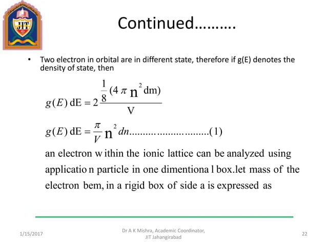 SEMICONDUCTORS,BAND THEORY OF SOLIDS,FERMI-DIRAC PROBABILITY ...