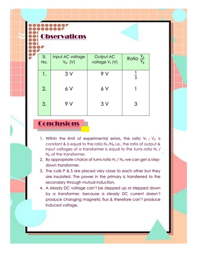 Physics Investigatory Project on transformers. Class 12th | PDF | Computer Networking | Computing