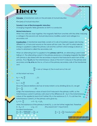 Physics Investigatory Project on transformers. Class 12th | PDF