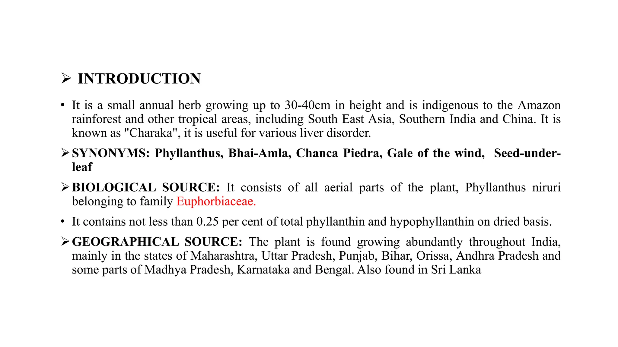 PHYLLANTHUS NIRURI Chemistry of natural product.pptx | Free Download