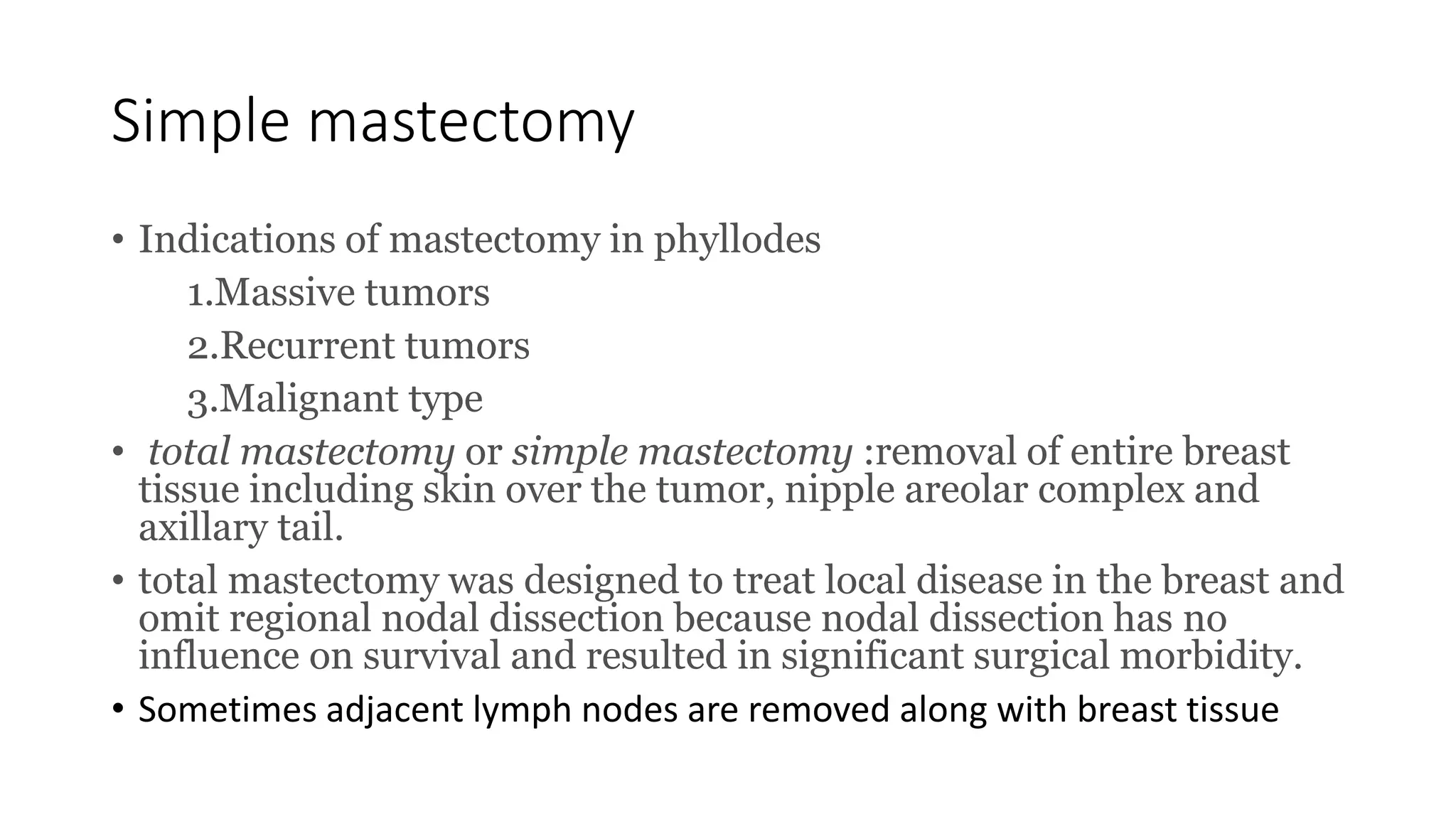 phyllodes tumour final presentation of breast | PPTX