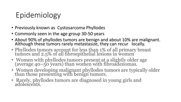 phyllodes tumour final presentation of breast | PPTX | Cancer ...