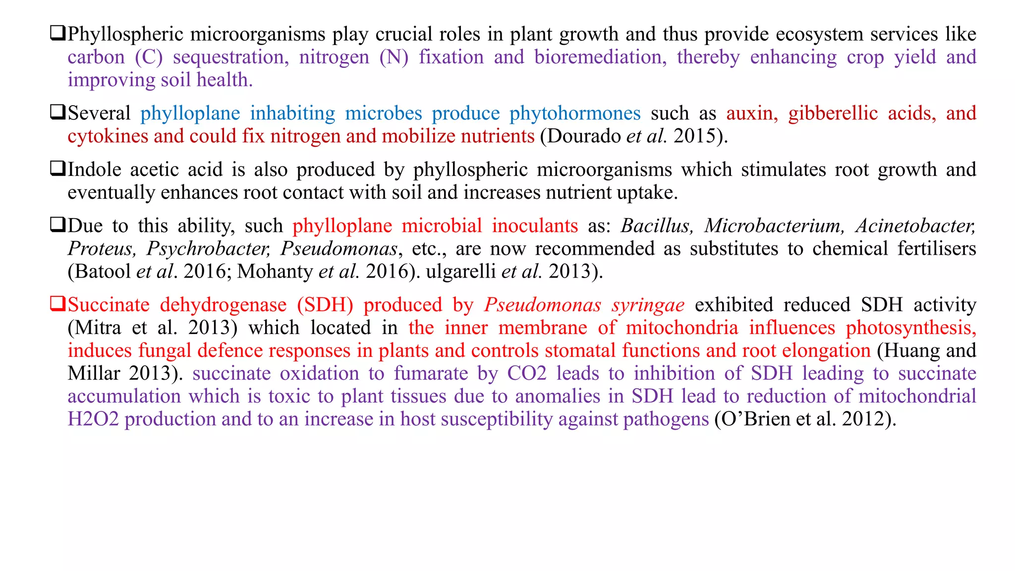 Role of Phylloplane Bacteria in plant disease management | PPTX