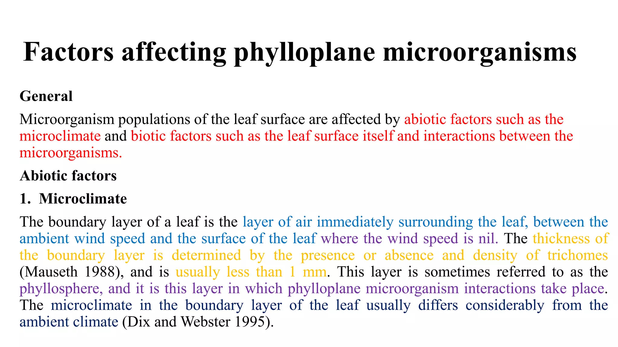Role of Phylloplane Bacteria in plant disease management | PPTX