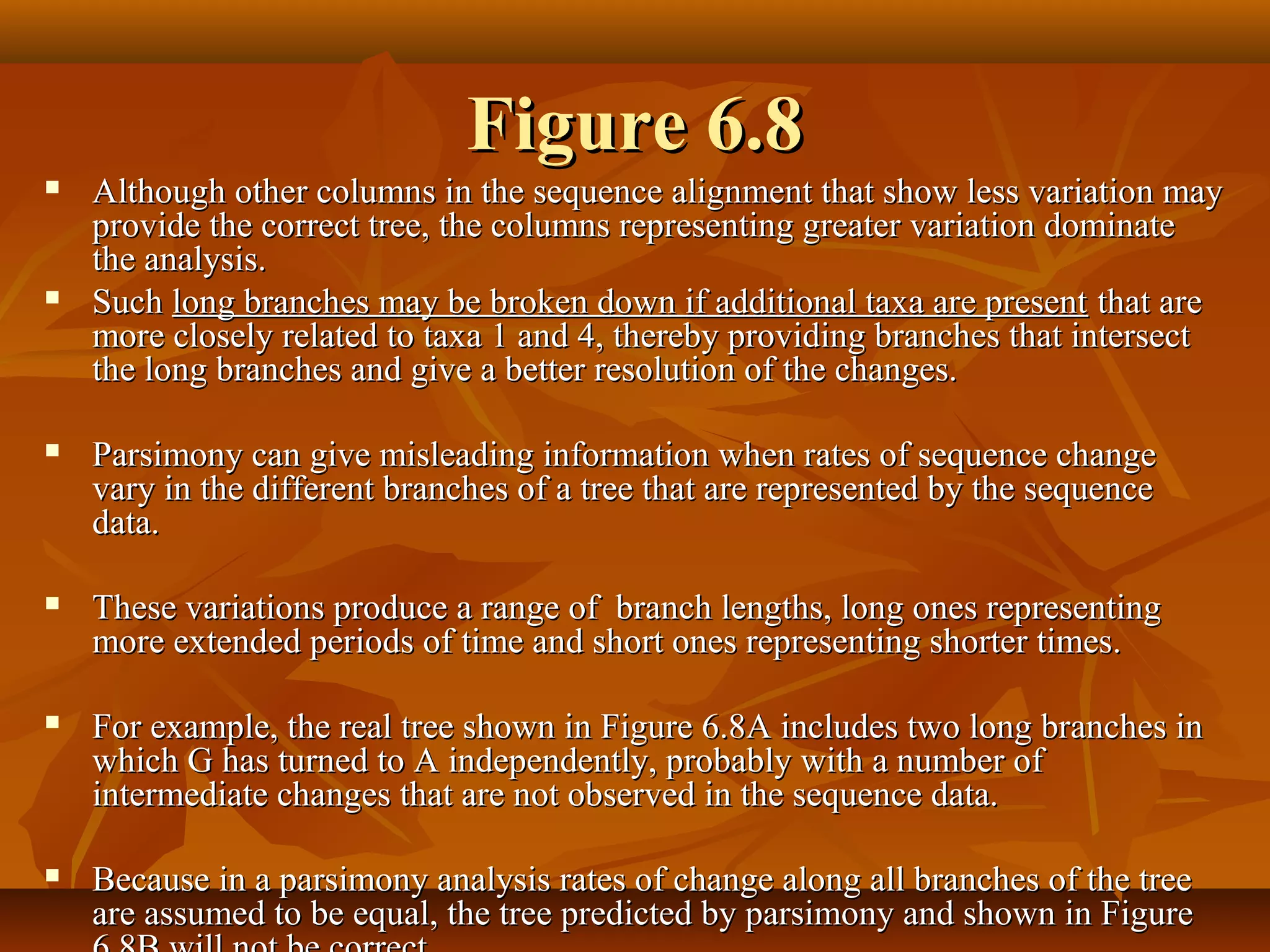 Phylogenetic prediction - maximum parsimony method | PPT
