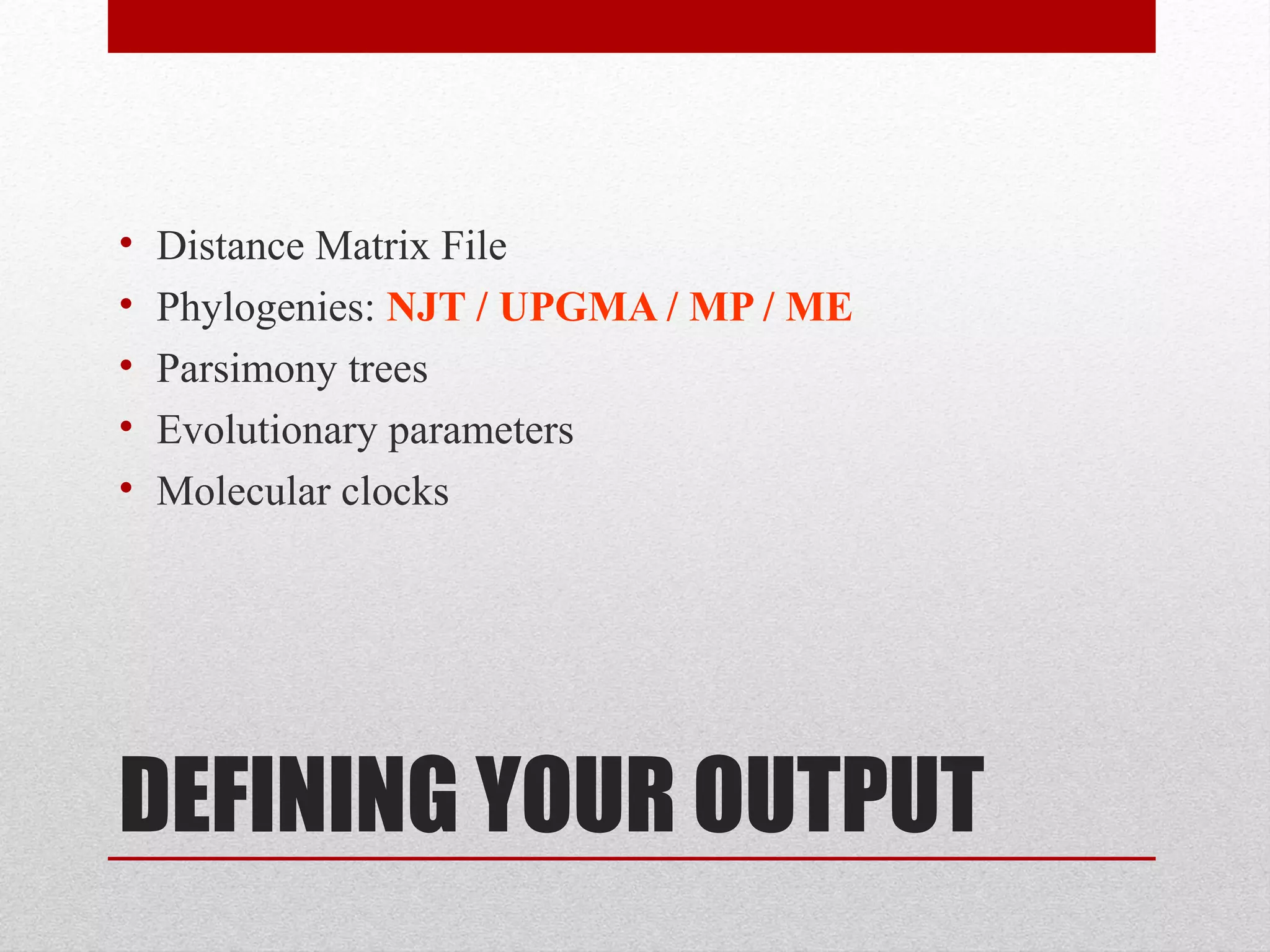 PHYLOGENETICS WITH MEGA | PPT