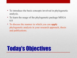 PHYLOGENETICS WITH MEGA | PPT