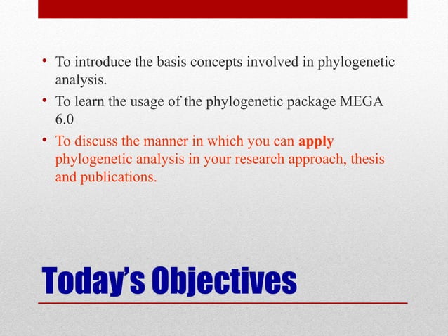 PHYLOGENETICS WITH MEGA | PPT | Genetics | Science