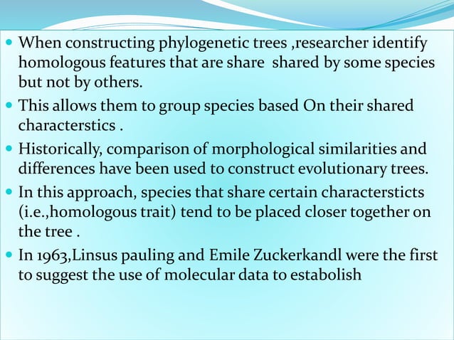 Phylogenetic tree and its construction and phylogeny of | PPTX