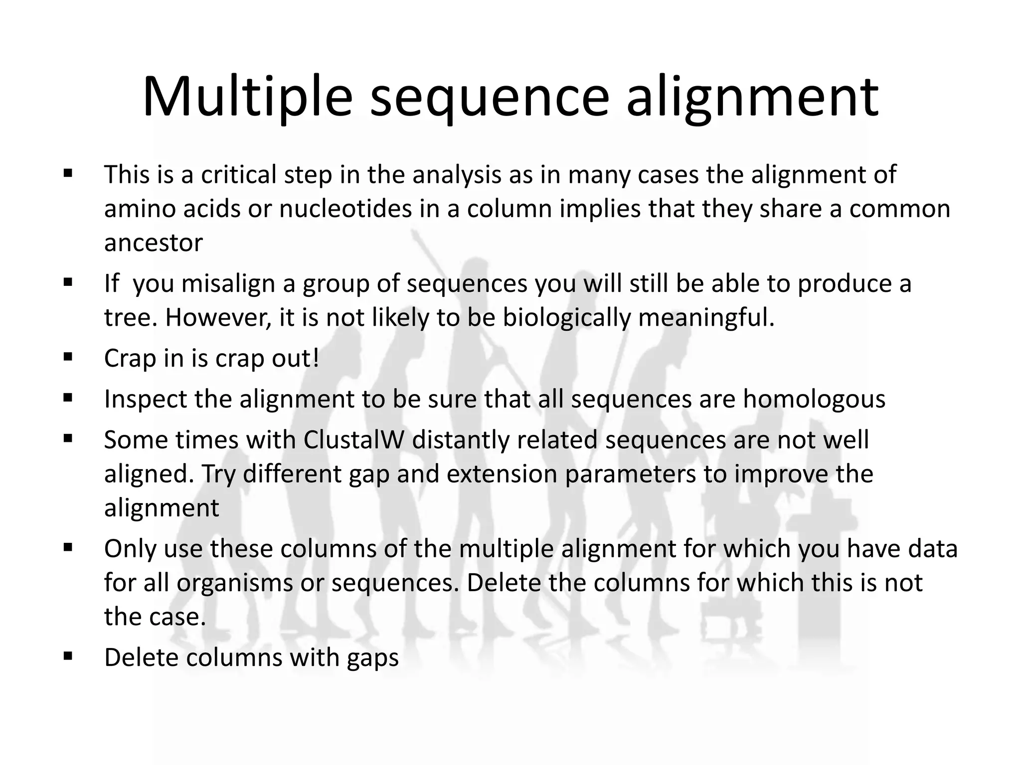 Phylogenetic tree construction | PPTX