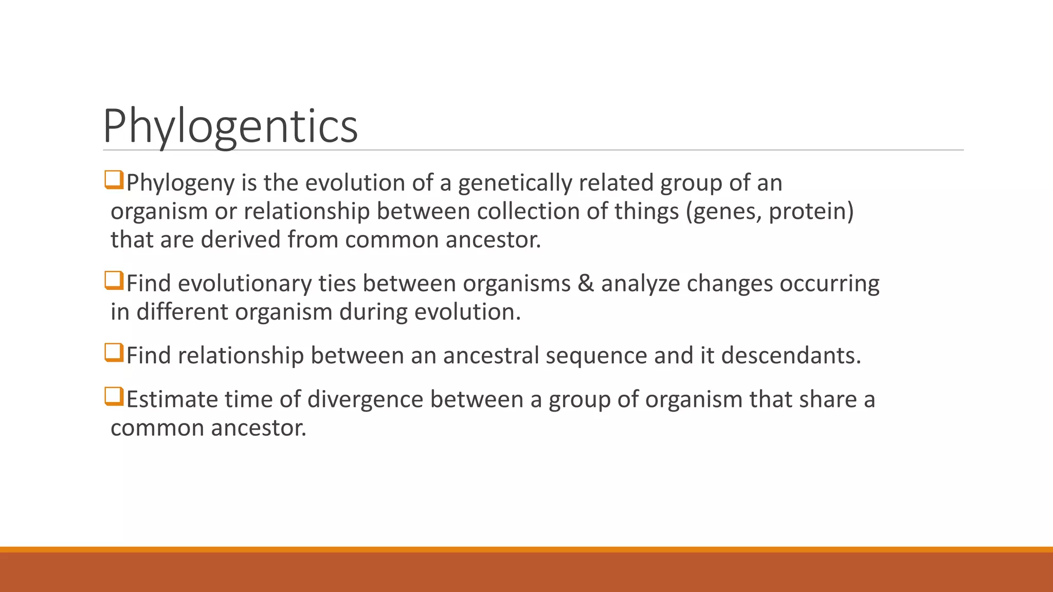 Phylogenetic Tree evolution | PPTX