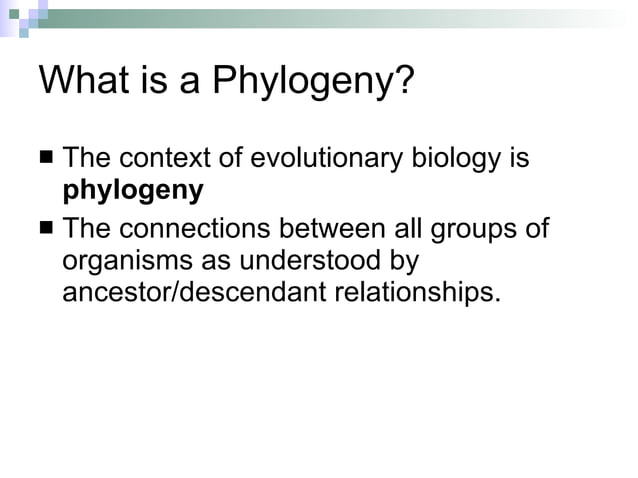 Phylogeny & classification | PPT | Biological Sciences | Science