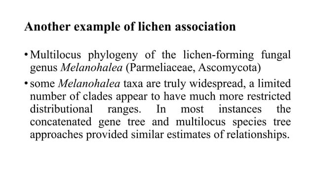 Phylogeny of lichen ppt | PPT