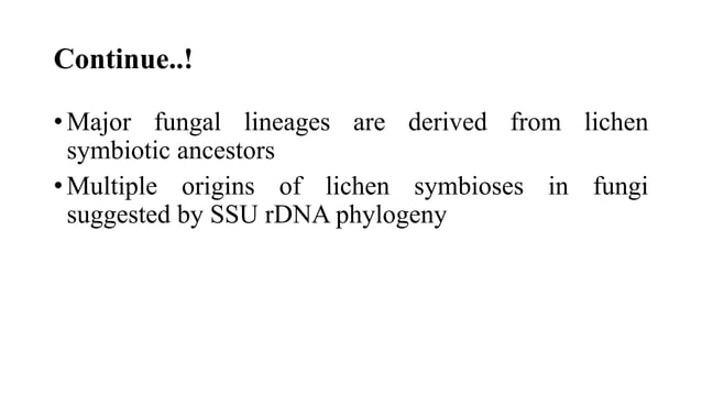 Phylogeny of lichen ppt | PPT