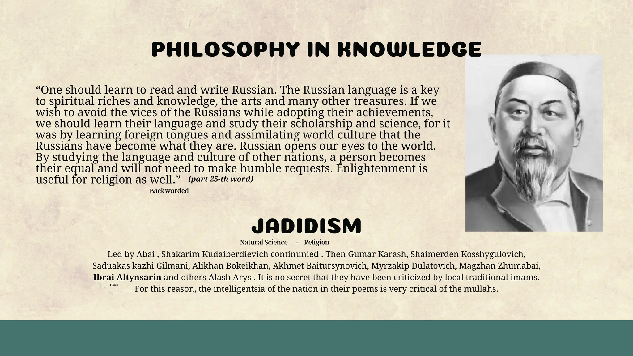 philosophy of Ibrai Altynsarin (Jadidism) | PDF