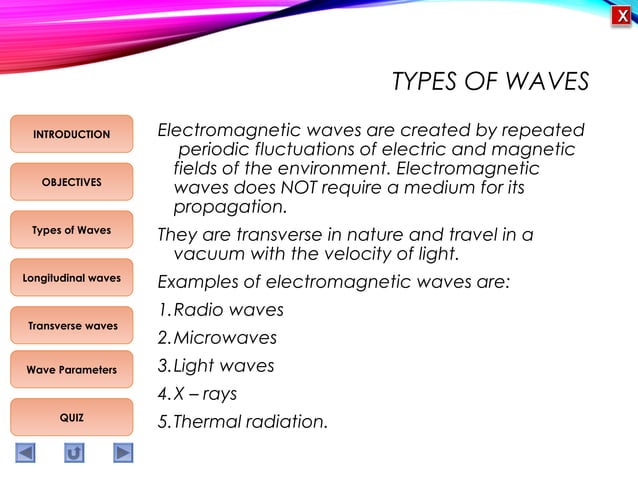 Physics M5 Types of waves and wave parameters | PPT