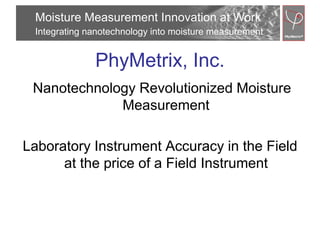 PhyMetrix Products and Services - CH4.ppt