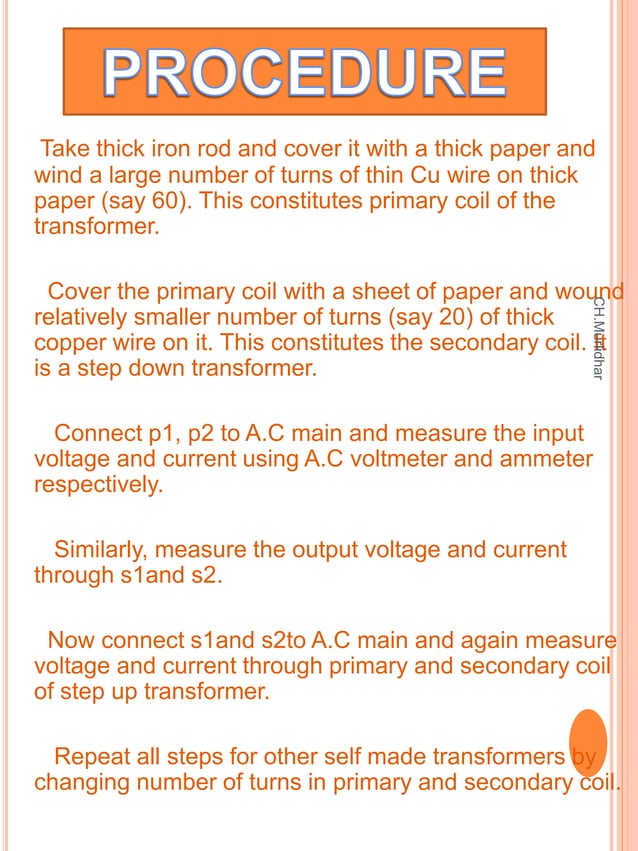 Topic To Investigate The Relation Between The Ratio Of 1 Input And Output Voltage 2 Number