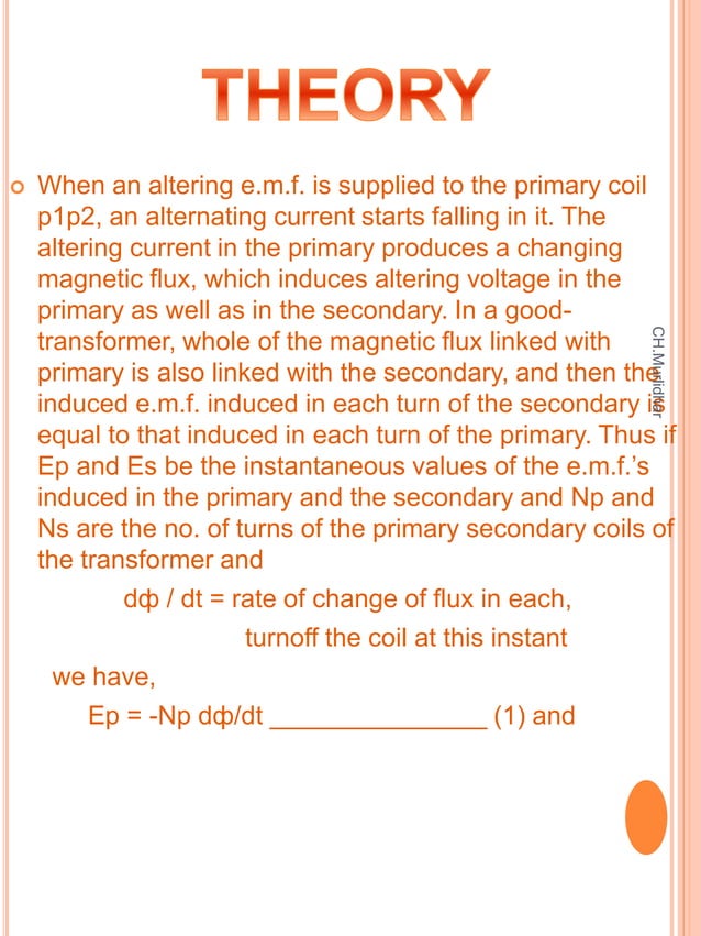 TOPIC-To investigate the relation between the ratio of :- 1. Input and output voltage. 2. Number ...