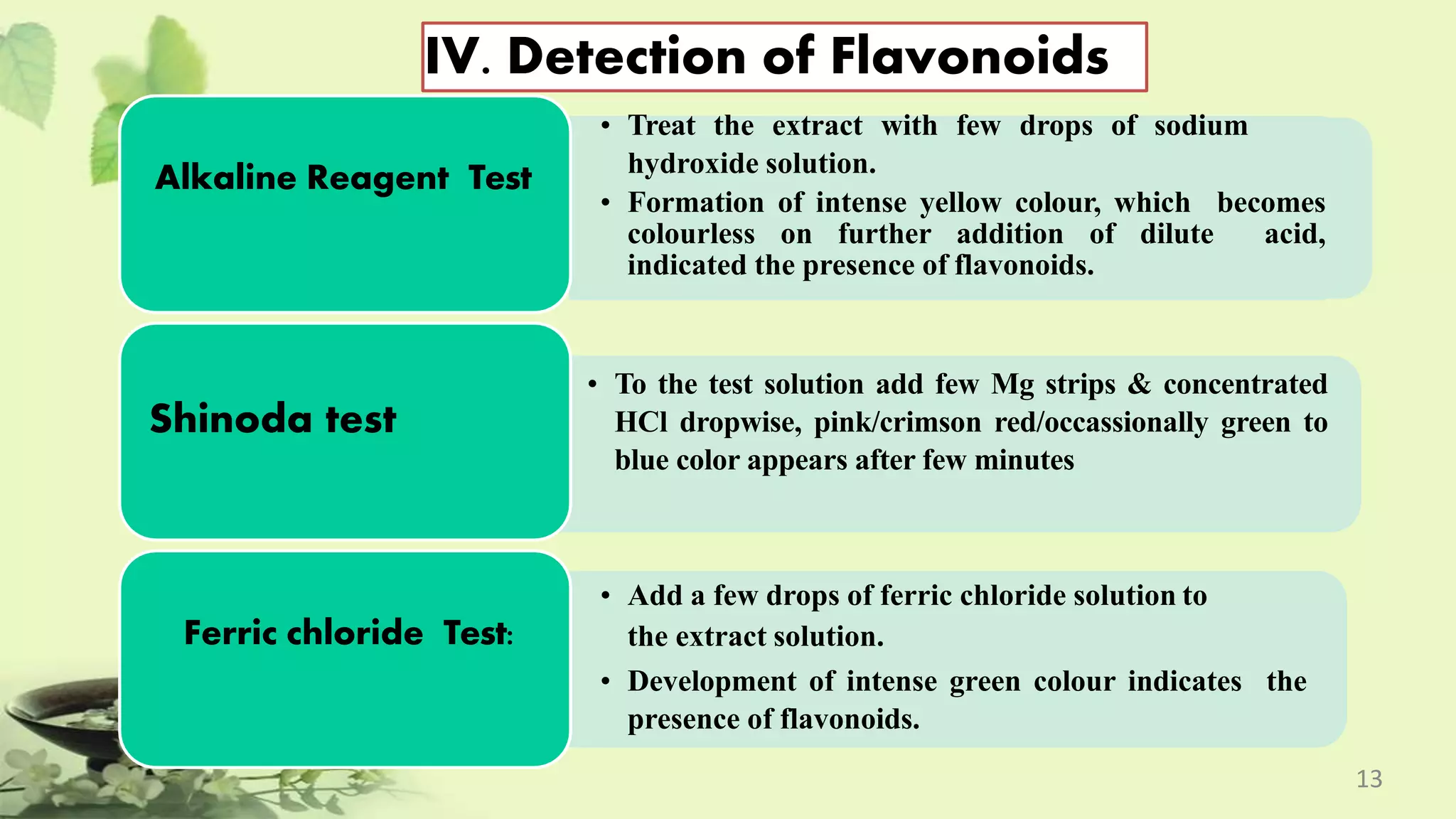 Phyochemical screening of Plant Ectracts | PPTX