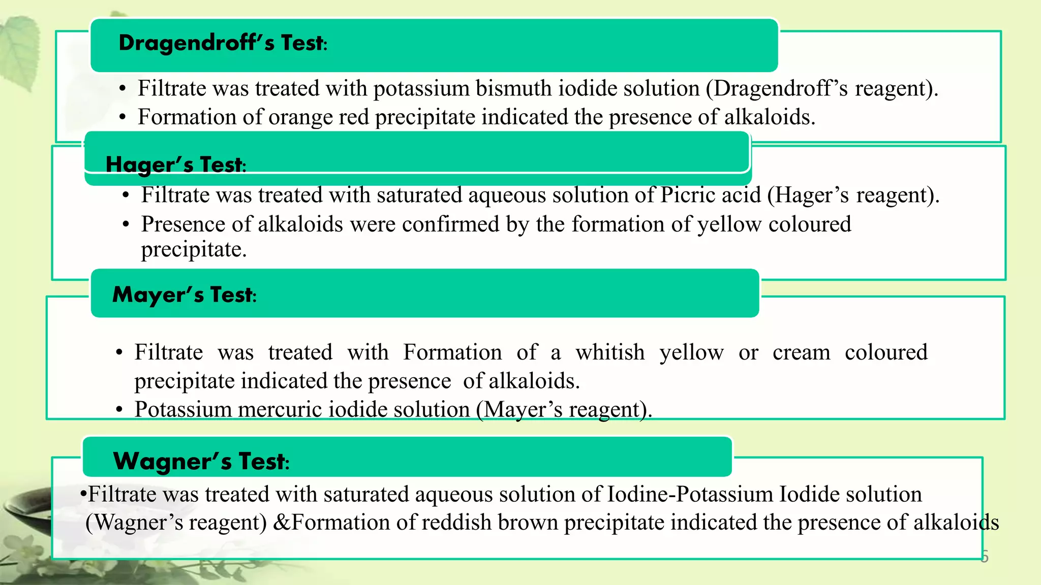 Phyochemical screening of Plant Ectracts | PPTX