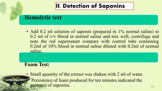 Phyochemical screening of Plant Ectracts | PPTX