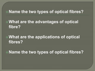 experiment to determine the numerical aperture of an optical fibre.. | PPTX