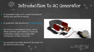 ALTERNATING CURRENT AND GENERATOR | PPT