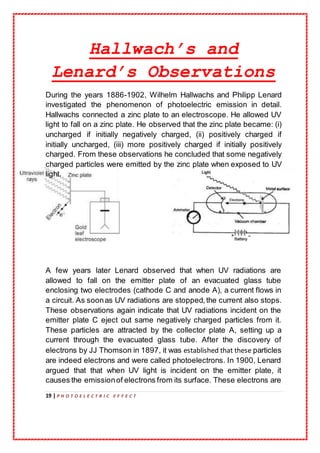 THE PHOTOELECTRIC EFFECT !!!!!! | DOCX